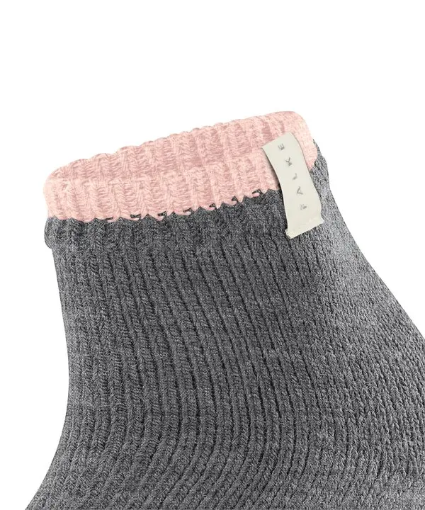 Falke Cosy Plush Ankle Socks With Wool And Alpaca Blend - Grey