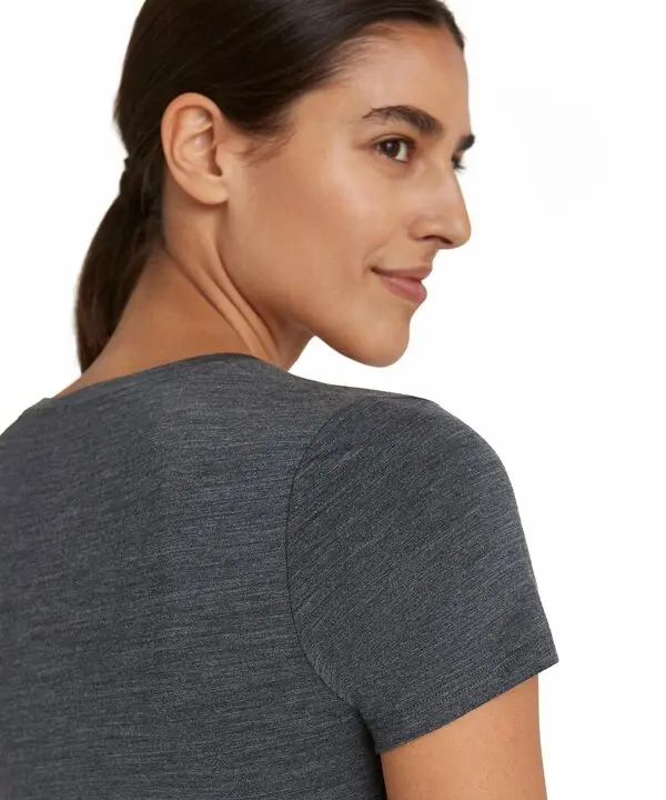 Falke Daily Climawool Short Sleeve Top - Grey
