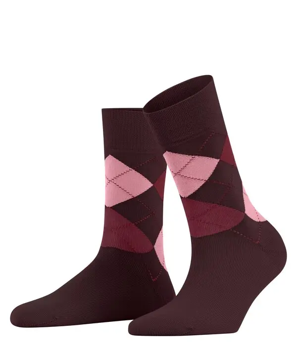 Falke Sensitive Argyle Dress Socks - Red