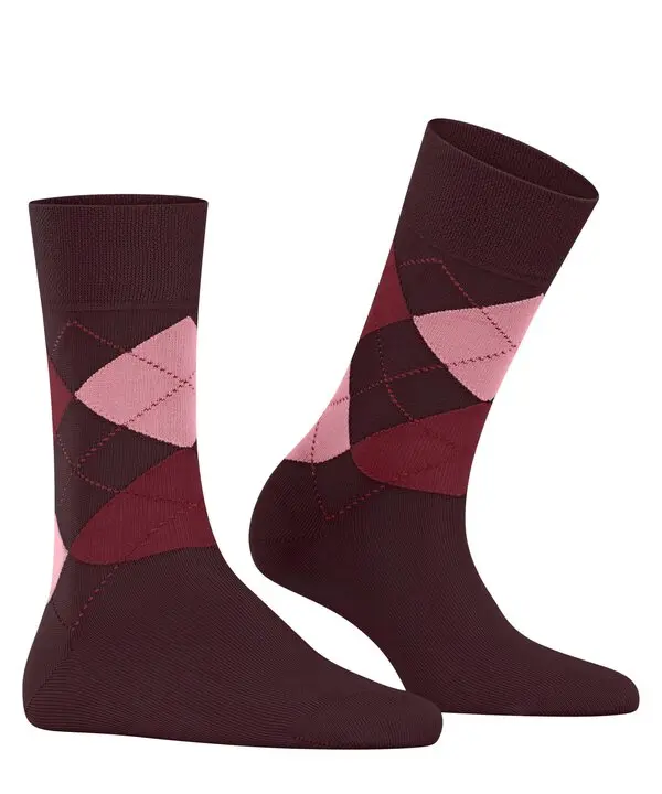 Falke Sensitive Argyle Dress Socks - Red