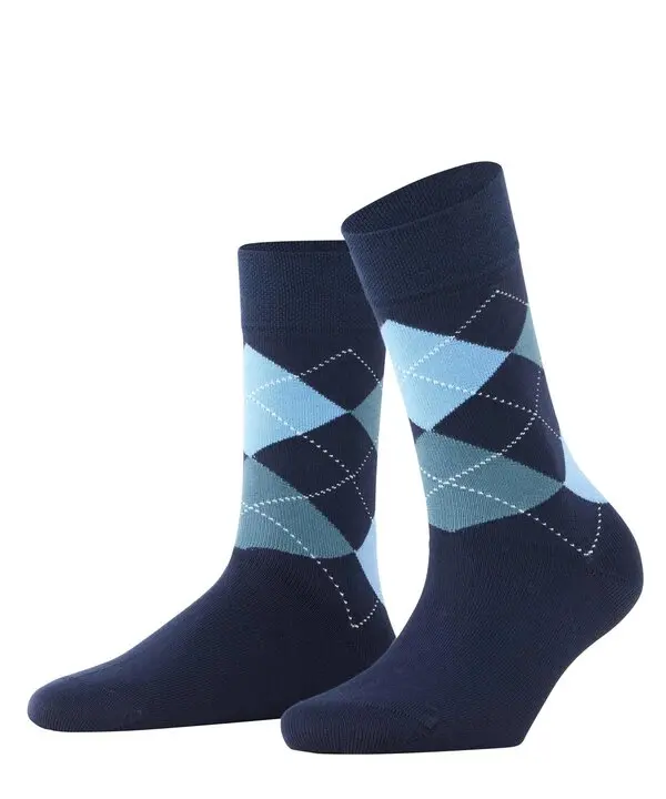 Falke Sensitive Argyle Dress Socks - Blue