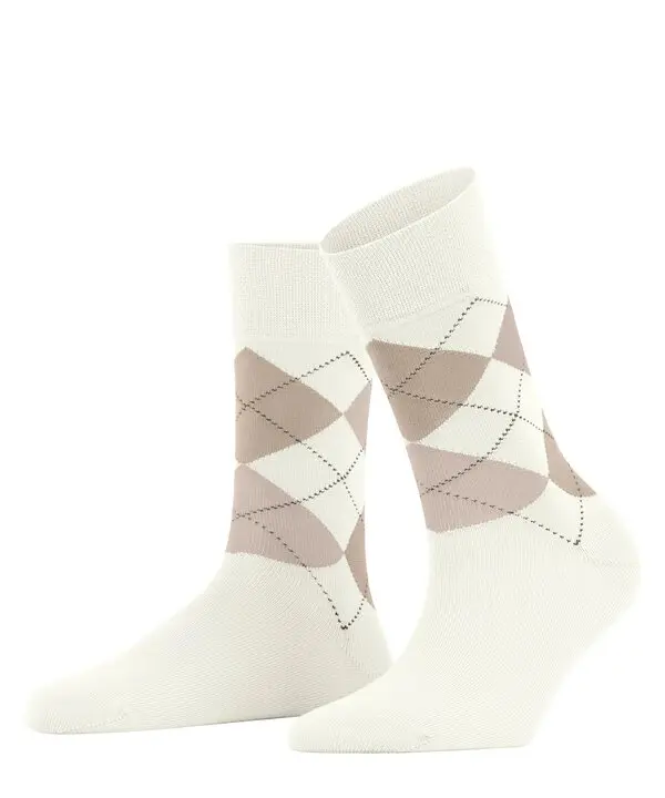 Falke Sensitive Argyle Socks - White