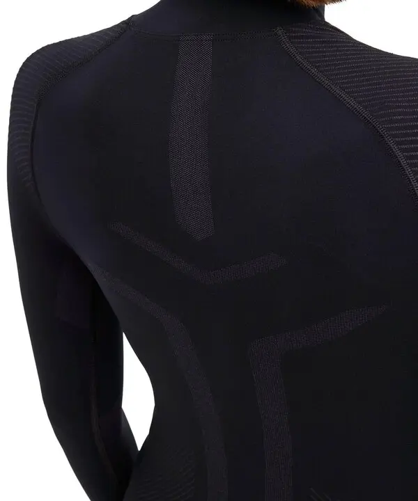 Falke Warm Long Sleeve Turtleneck Shirt - Black