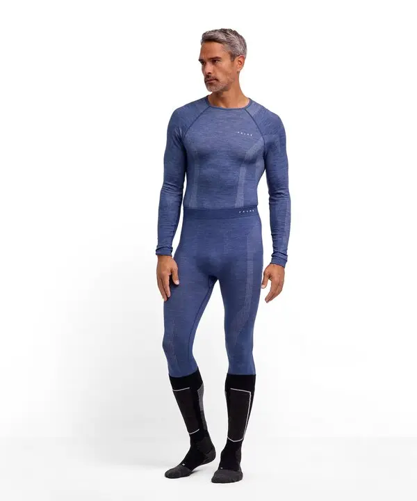 Falke Wool-tech Base Layer Tights - Blue