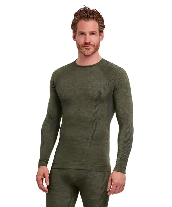 Falke Wool-tech Base Layer Long Sleeve Shirt - Green