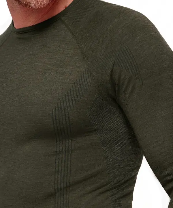 Falke Wool-tech Base Layer Long Sleeve Shirt - Green