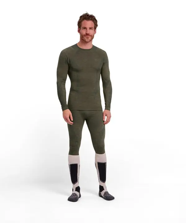 Falke Wool-tech Base Layer Long Sleeve Shirt - Green