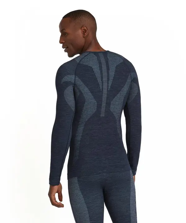 Falke Wool-tech Long Sleeve Base Layer - Blue