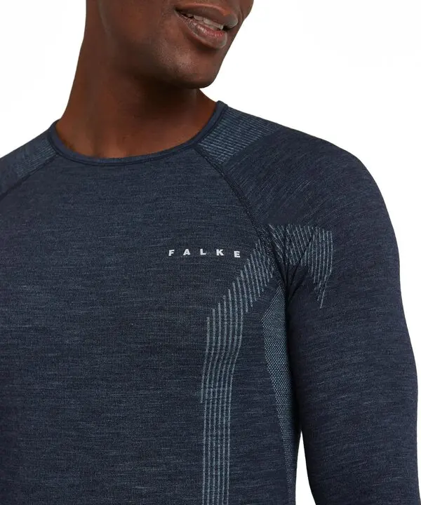 Falke Wool-tech Long Sleeve Base Layer - Blue