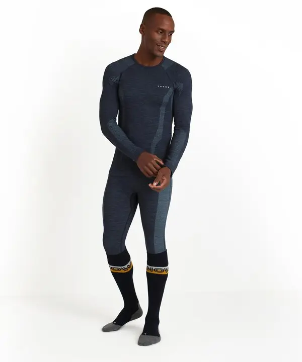 Falke Wool-tech Long Sleeve Base Layer - Blue