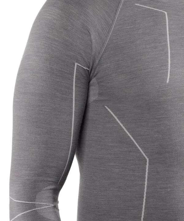 Falke Wool-tech" Long Sleeve Performance Shirt - Grey