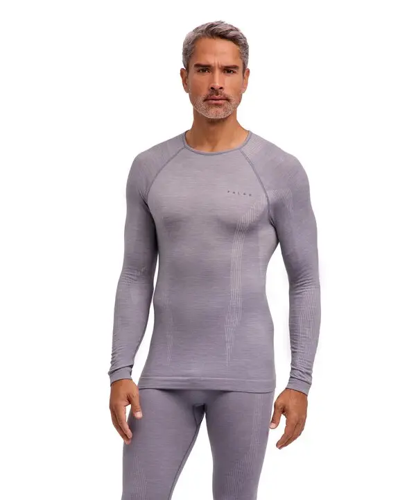Falke Wool-tech Long Sleeve Base Layer - Grey