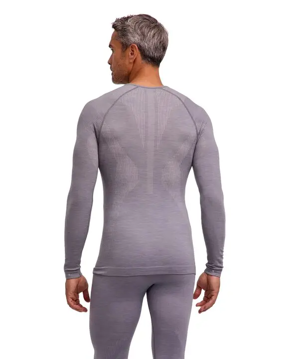 Falke Wool-tech Long Sleeve Base Layer - Grey