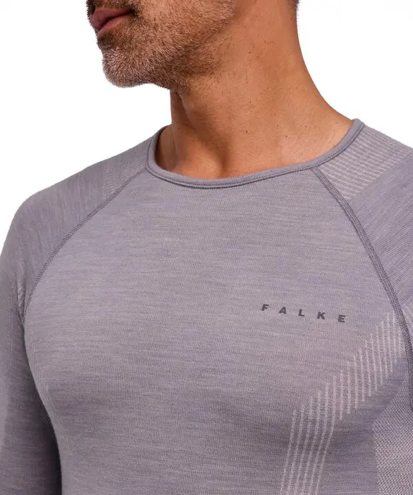 Falke Wool-tech Long Sleeve Base Layer - Grey