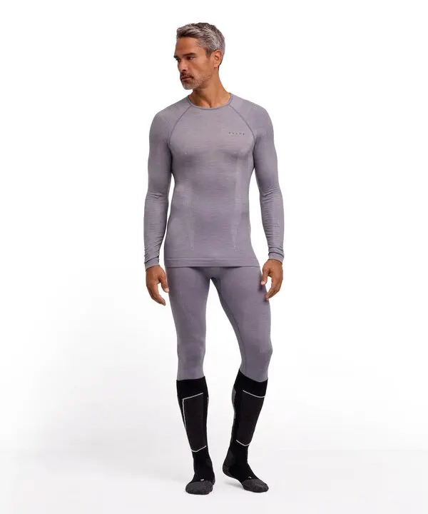 Falke Wool-tech Long Sleeve Base Layer - Grey
