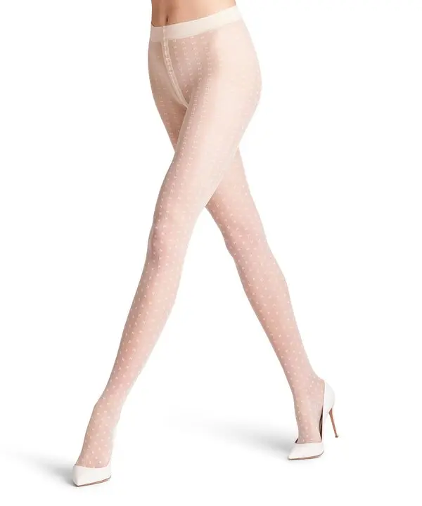 Falke Firefly 20 Denier Patterned Tights - White