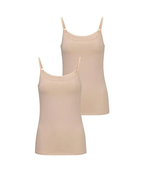 Falke 2-pack Egyptian Cotton Jersey Vests - Beige