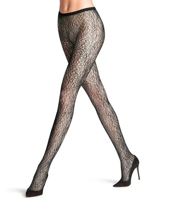 Falke Sea Lightness Patterned Tights - Black