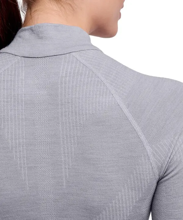 Falke Wool-tech Half-zip Baselayer Top - Grey