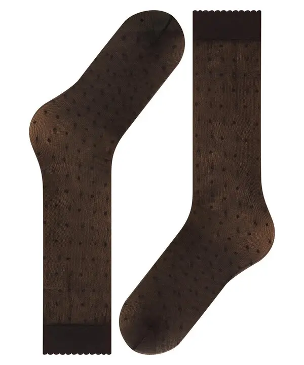 Falke Knee High Polka Dot Sheer Socks - Black