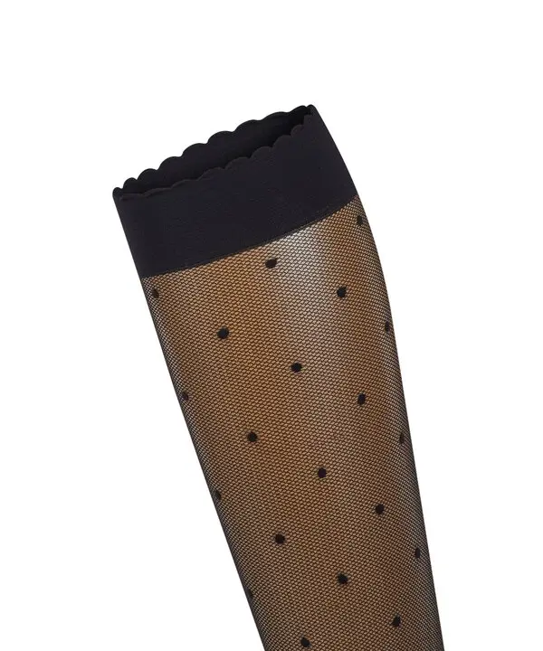 Falke Knee High Polka Dot Sheer Socks - Black