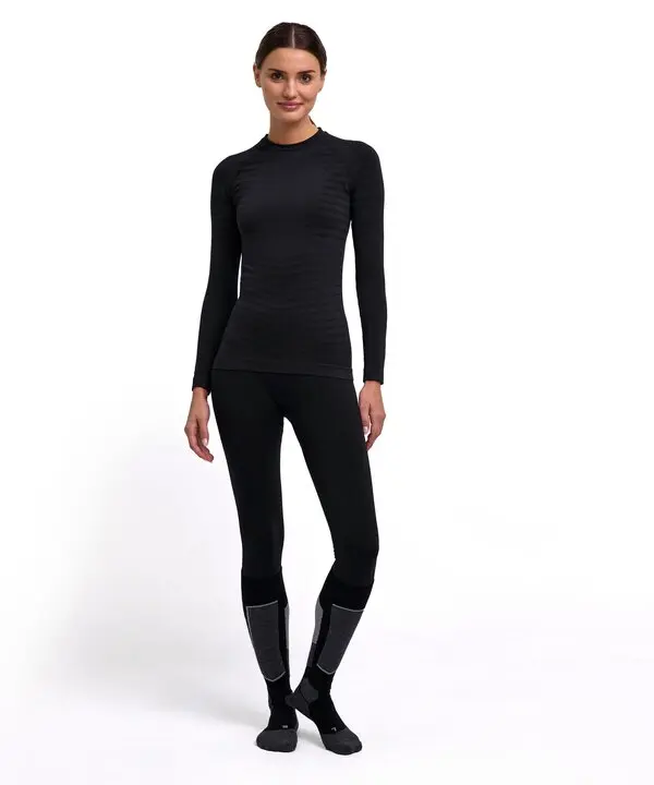 Falke Long Sleeve Thermal Shirt - Black