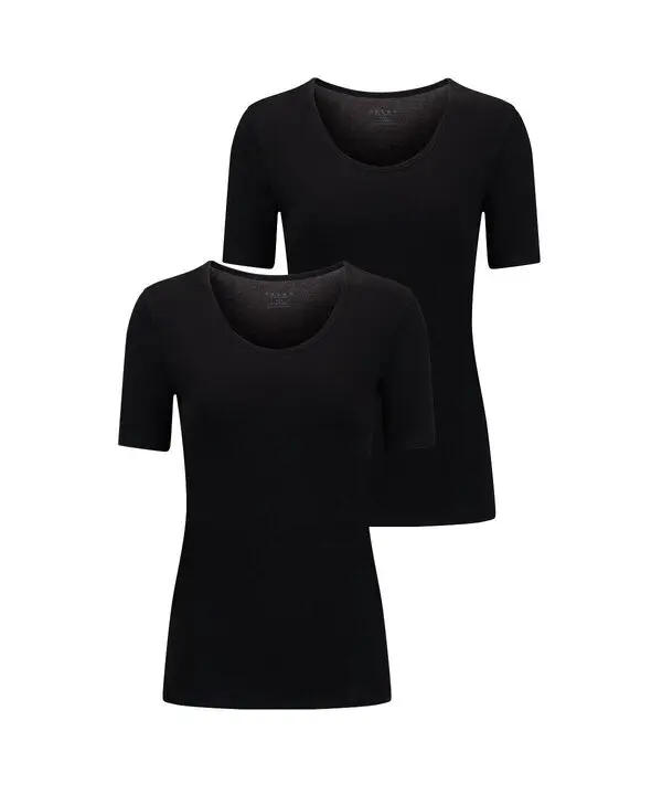 Falke 2-pack Egyptian Cotton T-shirts - Black