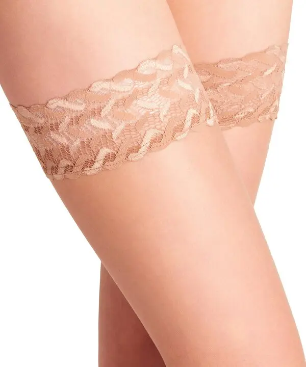 Falke Shelina 12 Den Thigh High Stockings With Lace Trim