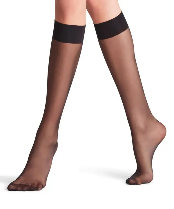 Falke Seidenglatt 15 Den Knee-high Socks - Black