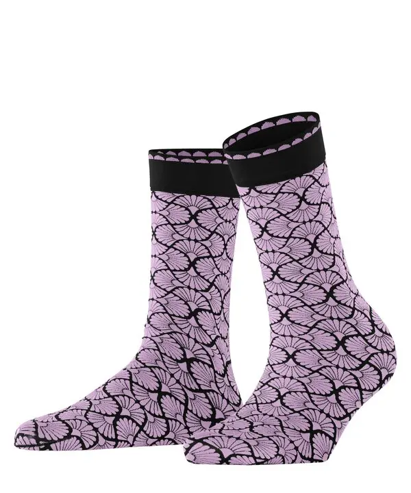 Falke Flair Epoque 80 Den Patterned Socks - Rose