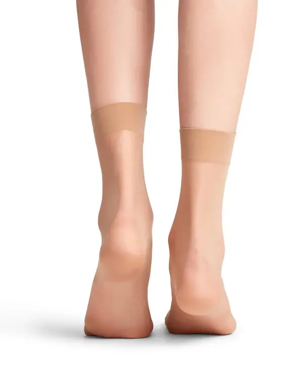 Falke Seidenglatt 15 Den Sheer Ankle Socks - Beige
