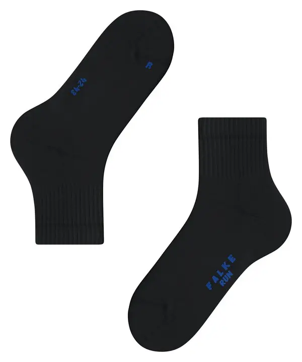 Falke Run Rib Crew Socks - Black