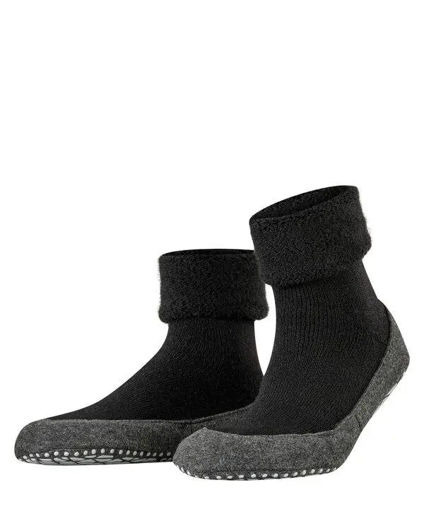 Falke Cosyshoe Merino Wool Slipper Socks - Black