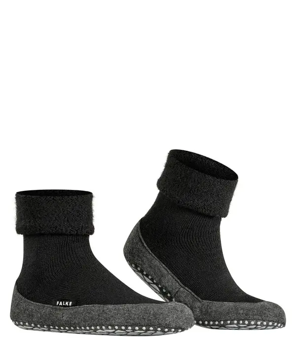 Falke Cosyshoe Merino Wool Slipper Socks - Black