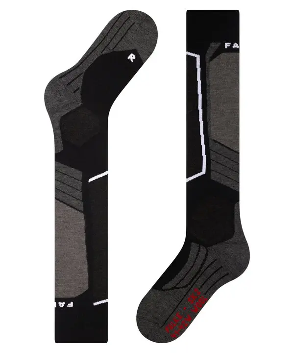 Falke Sk2 Intermediate Wool Skiing Socks - Black