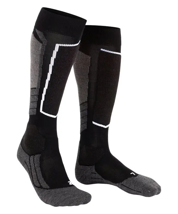 Falke Sk2 Intermediate Wool Skiing Socks - Black