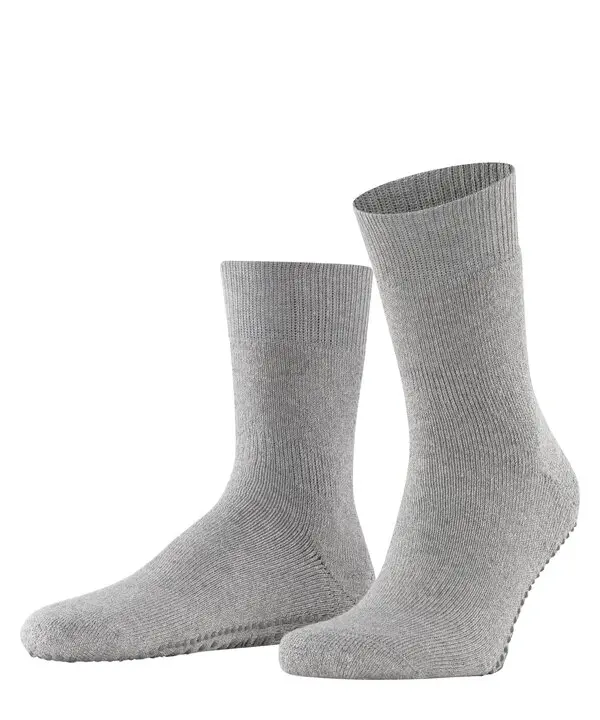 Falke Homepads Crew Socks With Printed Grips - Grey