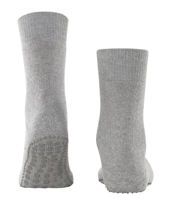 Falke Homepads Crew Socks With Printed Grips - Grey