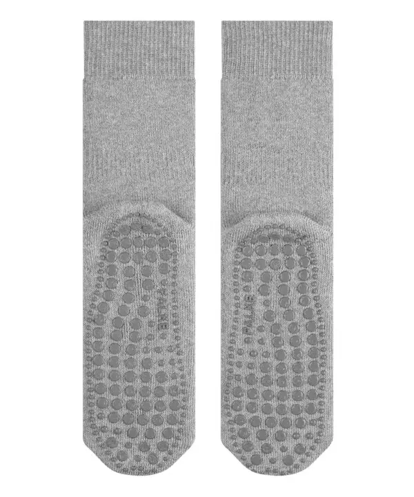 Falke Homepads Crew Socks With Printed Grips - Grey