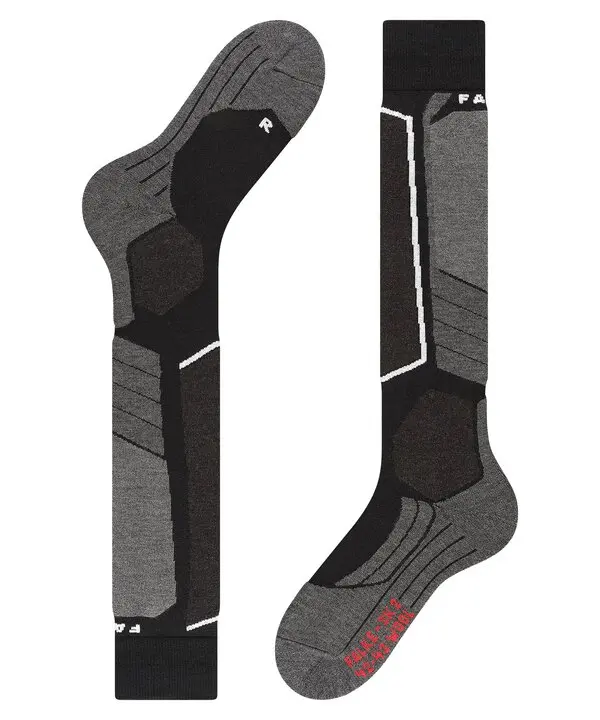 Falke Sk2 Intermediate Wool Skiing Socks - Black