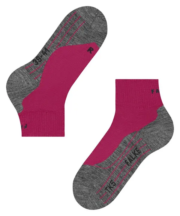 Falke Tk5 Wander Short Trekking Socks - Red