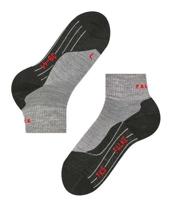Falke Tk5 Wander Short Trekking Socks - Grey