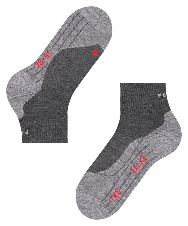 Falke Tk5 Wander Short Trekking Socks - Grey