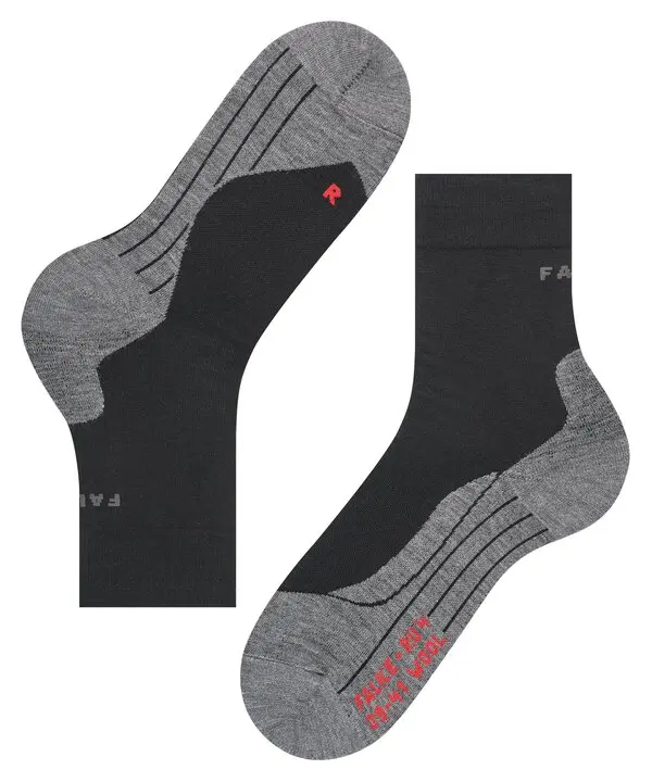 Falke Ru4 Endurance Wool Running Socks - Black