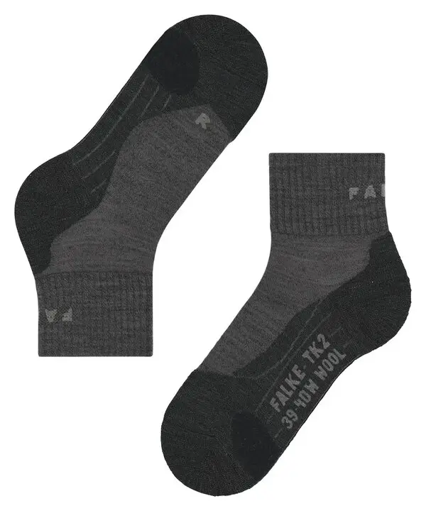 Falke Tk2 Explore Wool Short Trekking Socks - Grey