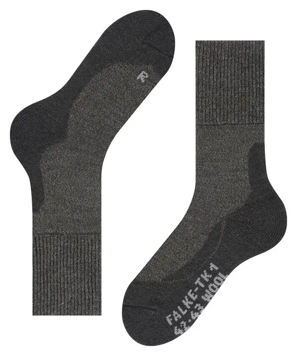 Falke Tk1 Adventure Wool Trekking Socks - Grey