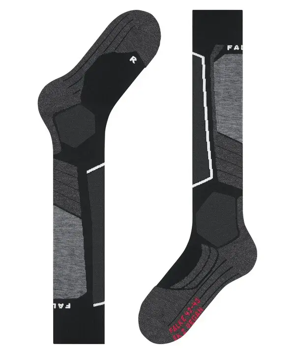 Falke Sk2 Intermediate Vegan Skiing Socks - Black