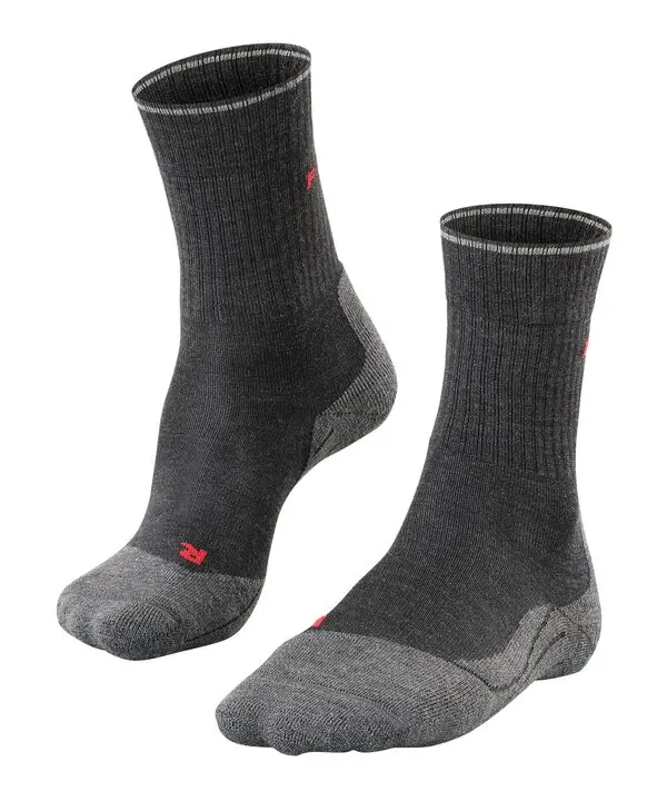 Falke Tk2 Wool Silk Trekking Crew Socks - Grey
