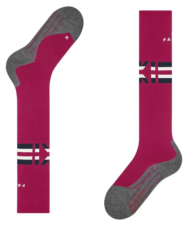 Falke Sk4 Advanced Skiing Socks - Red