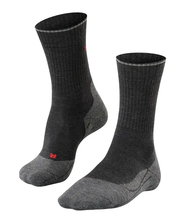 Falke Tk2 Explore Wool Silk Trekking Crew Socks - Grey